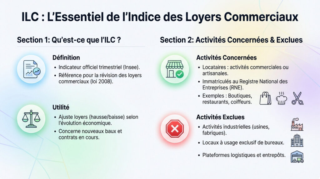Indice ILC - Révision du loyer commercial et taux 2026